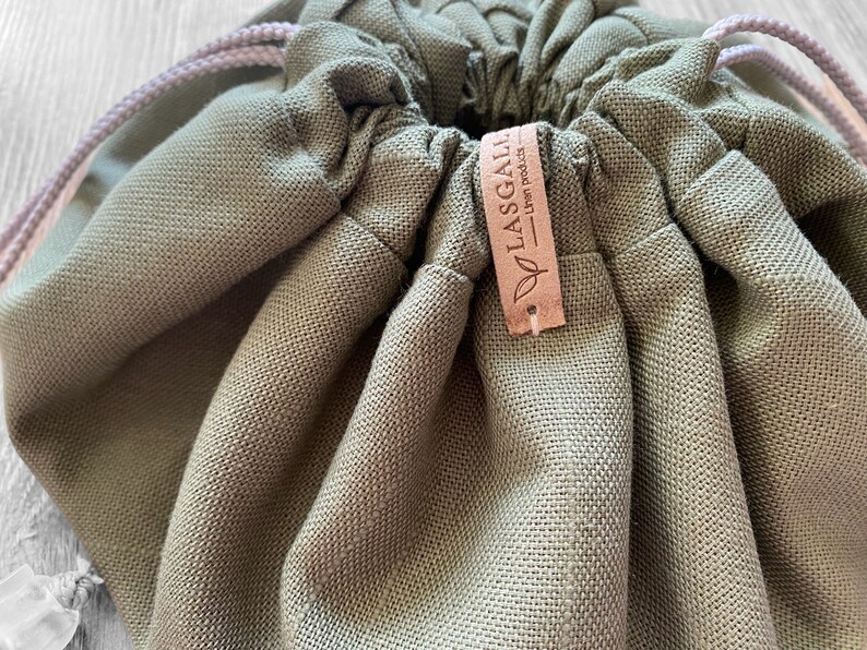 Green Drawstring Makeup Bag Toiletry Bag Cosmetic Travel Lay Flat Bag ...