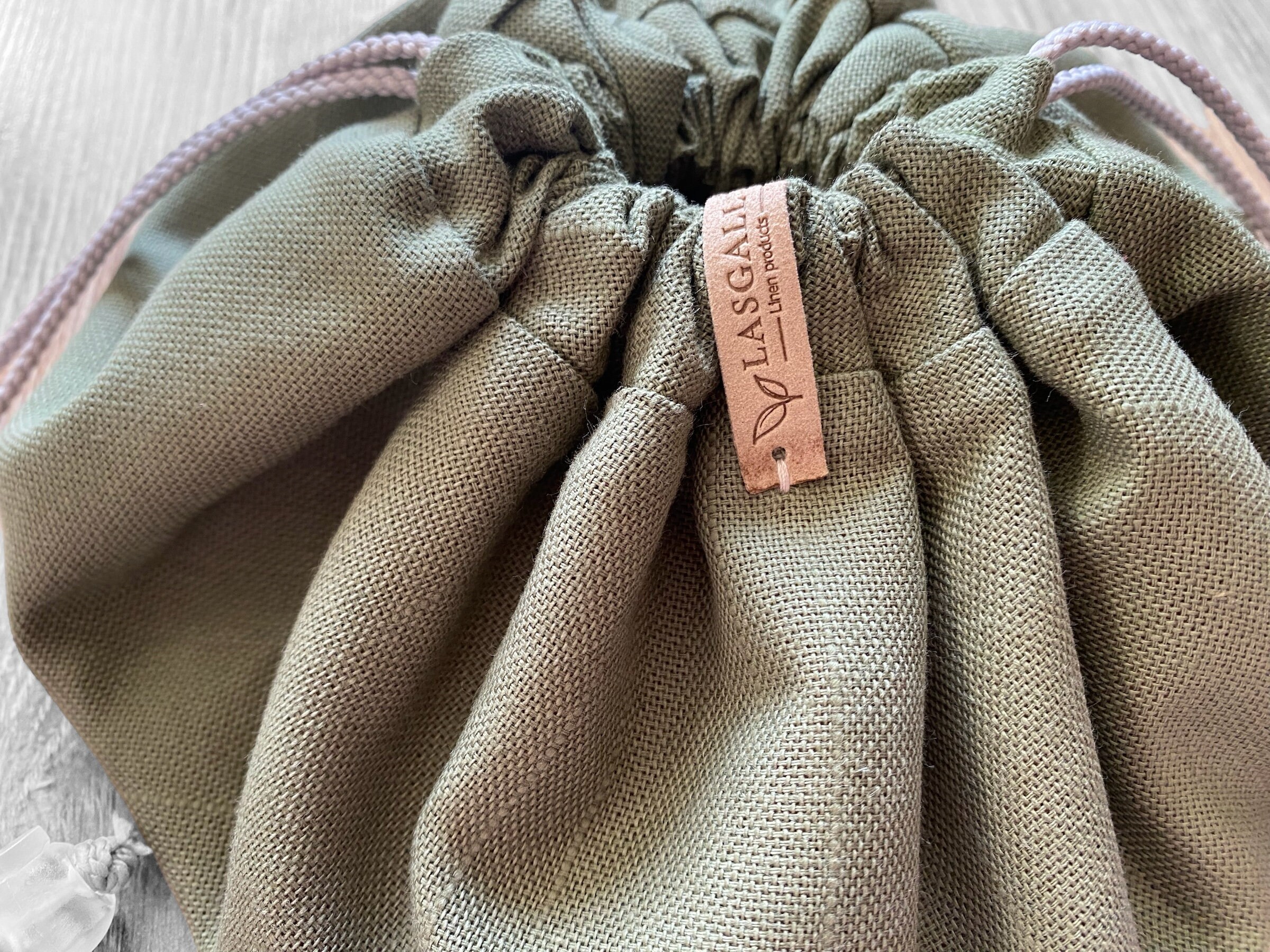 Green Drawstring Makeup Bag Toiletry Bag Cosmetic Travel Lay Flat Bag ...