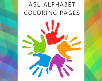ASL Coloring & Activity Book Pages Digital Download American Sign ...