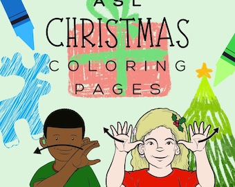 asl christmas coloring pages