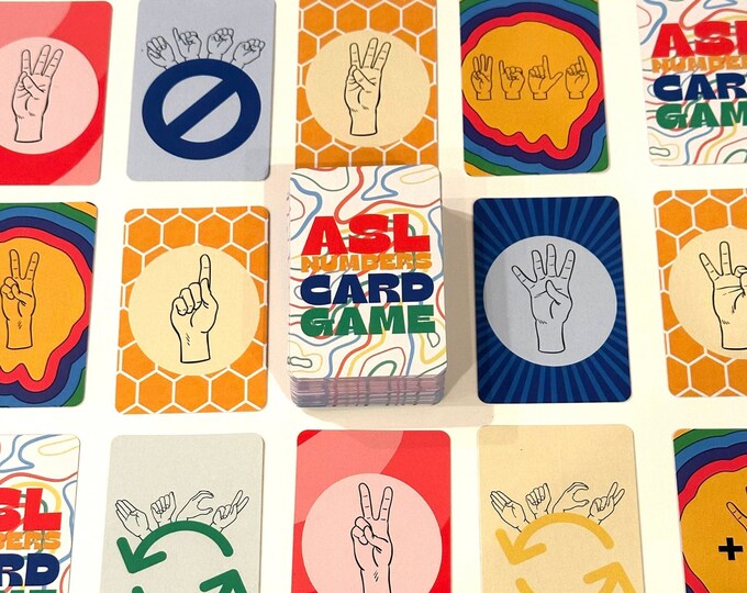 ASL Numbers Card Game Physical Product Educational Game, American Sign ...