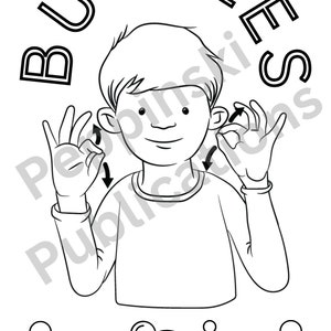 ASL Play Activities Coloring Pages | Early Language Early, American ...