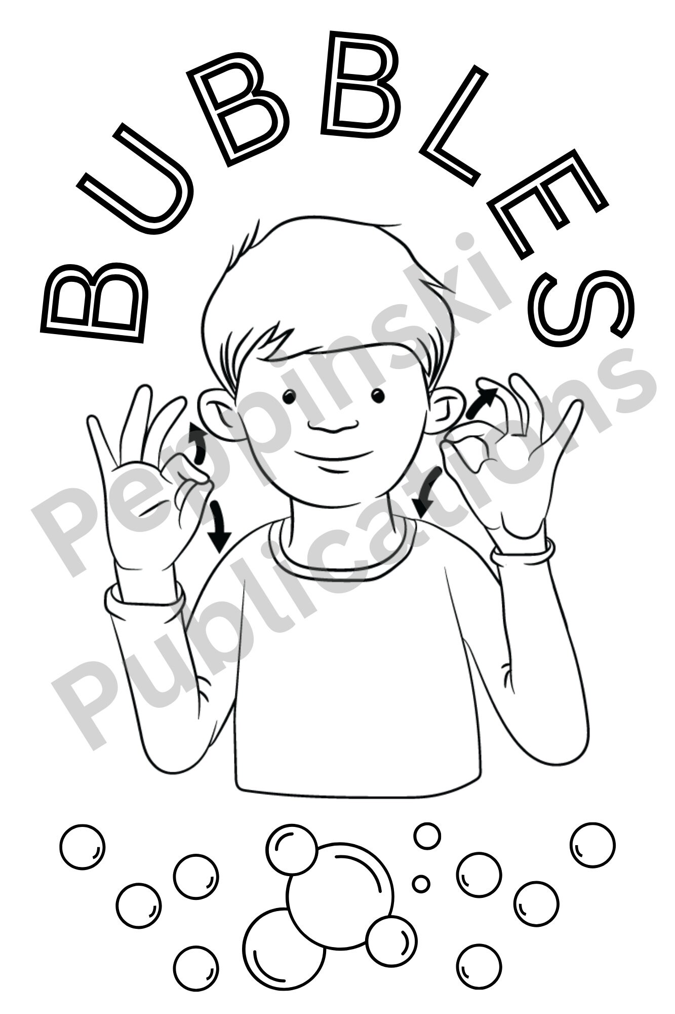 ASL Play Activities Coloring Pages | Early Language Early, American ...
