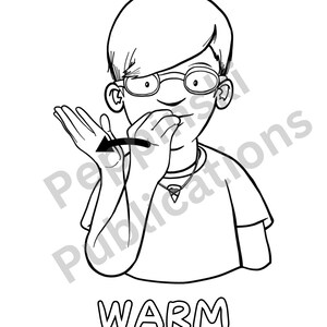 ASL Weather Signs Coloring Pages | Educational Coloring Pages, American ...