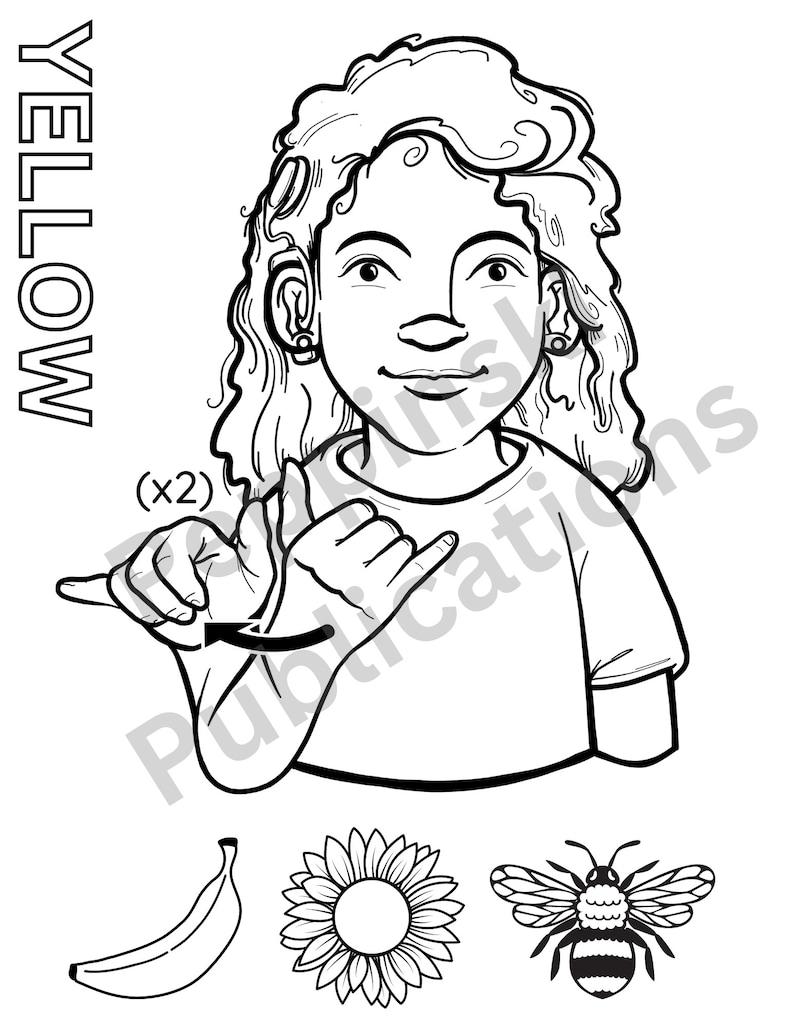 ASL Coloring Pages - Learn Your Colors! | Educational Resource ...
