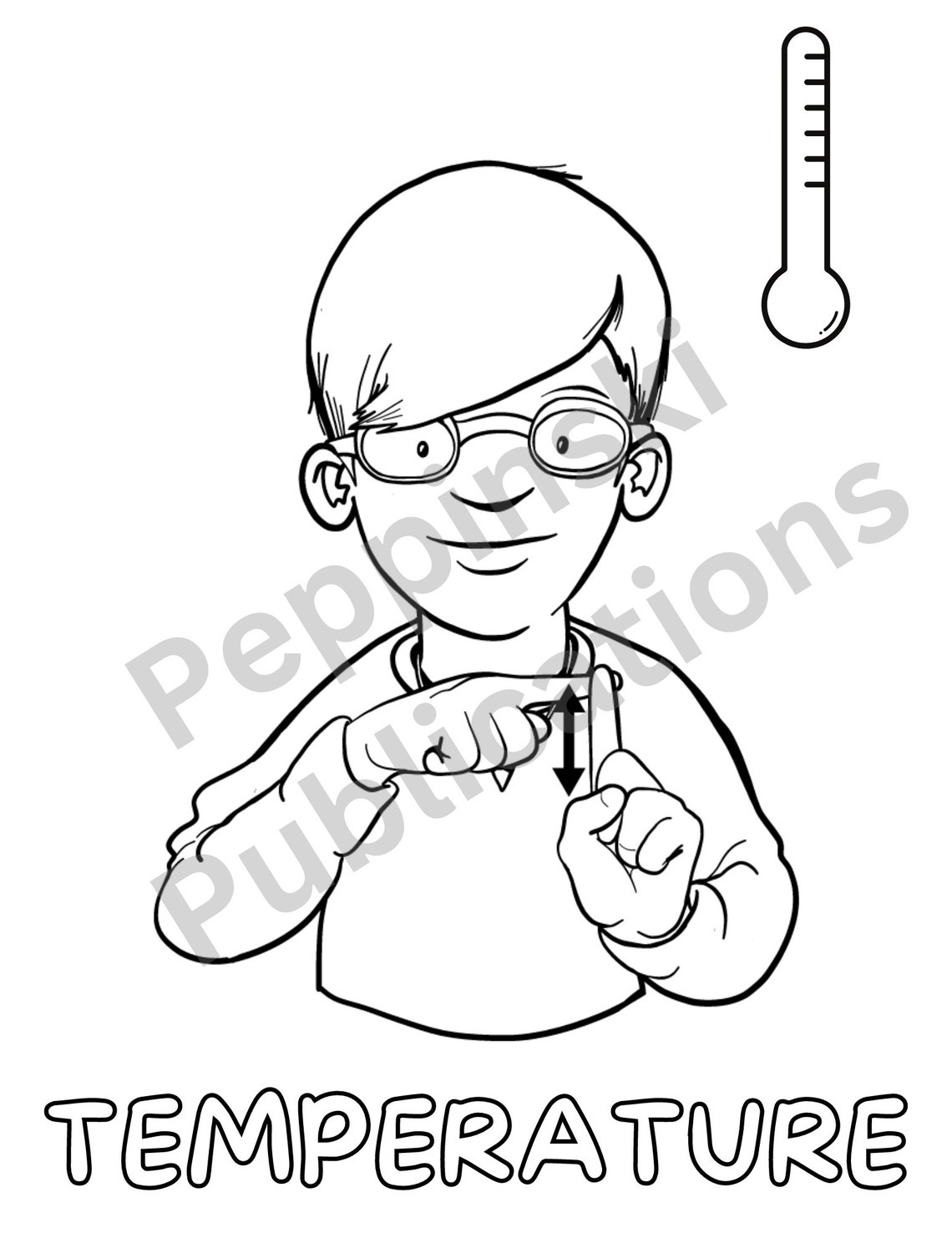 ASL Weather Signs Coloring Pages Educational Coloring Pages, American ...
