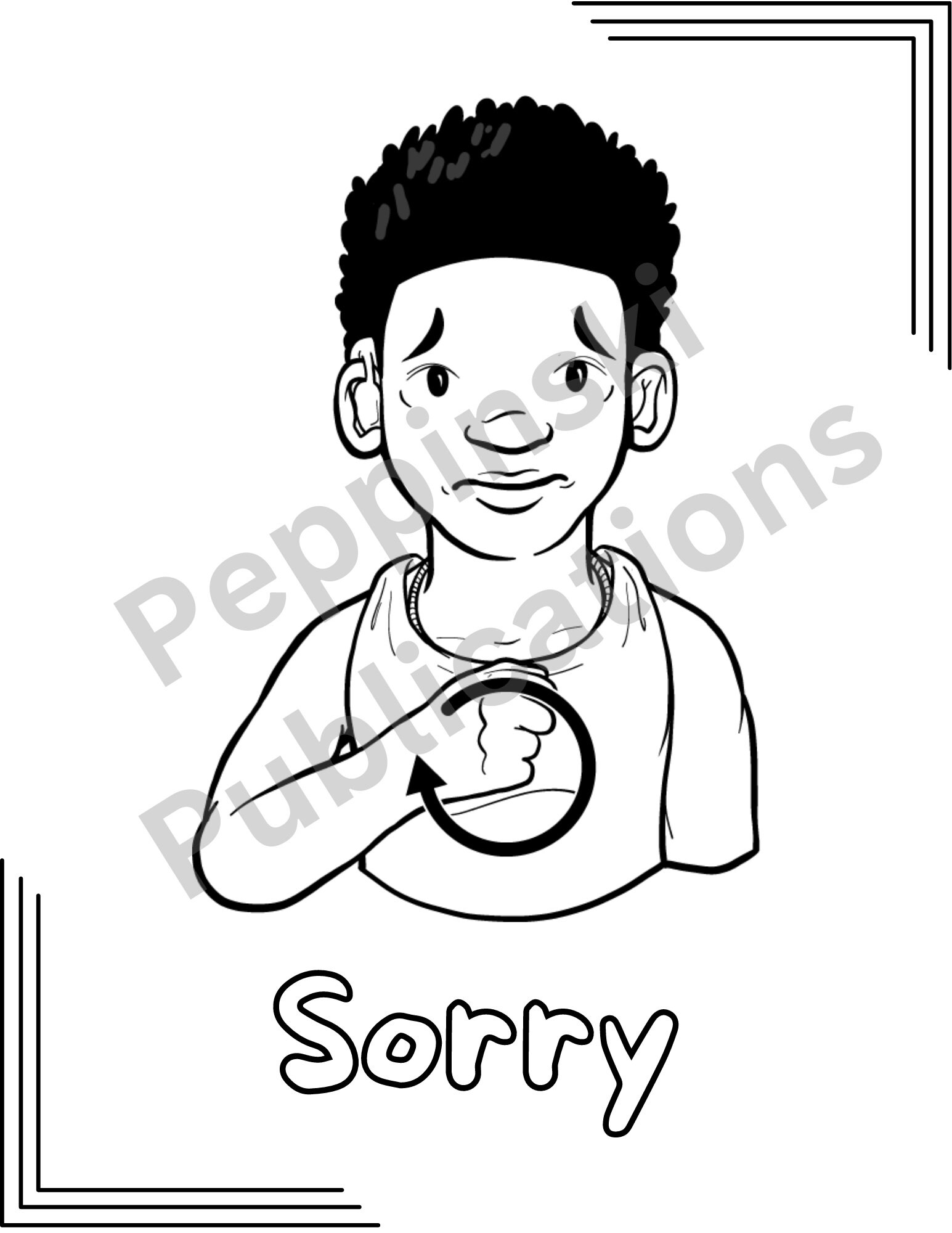 Common ASL Phrases Coloring Pages | American Sign Language, ASL for ...