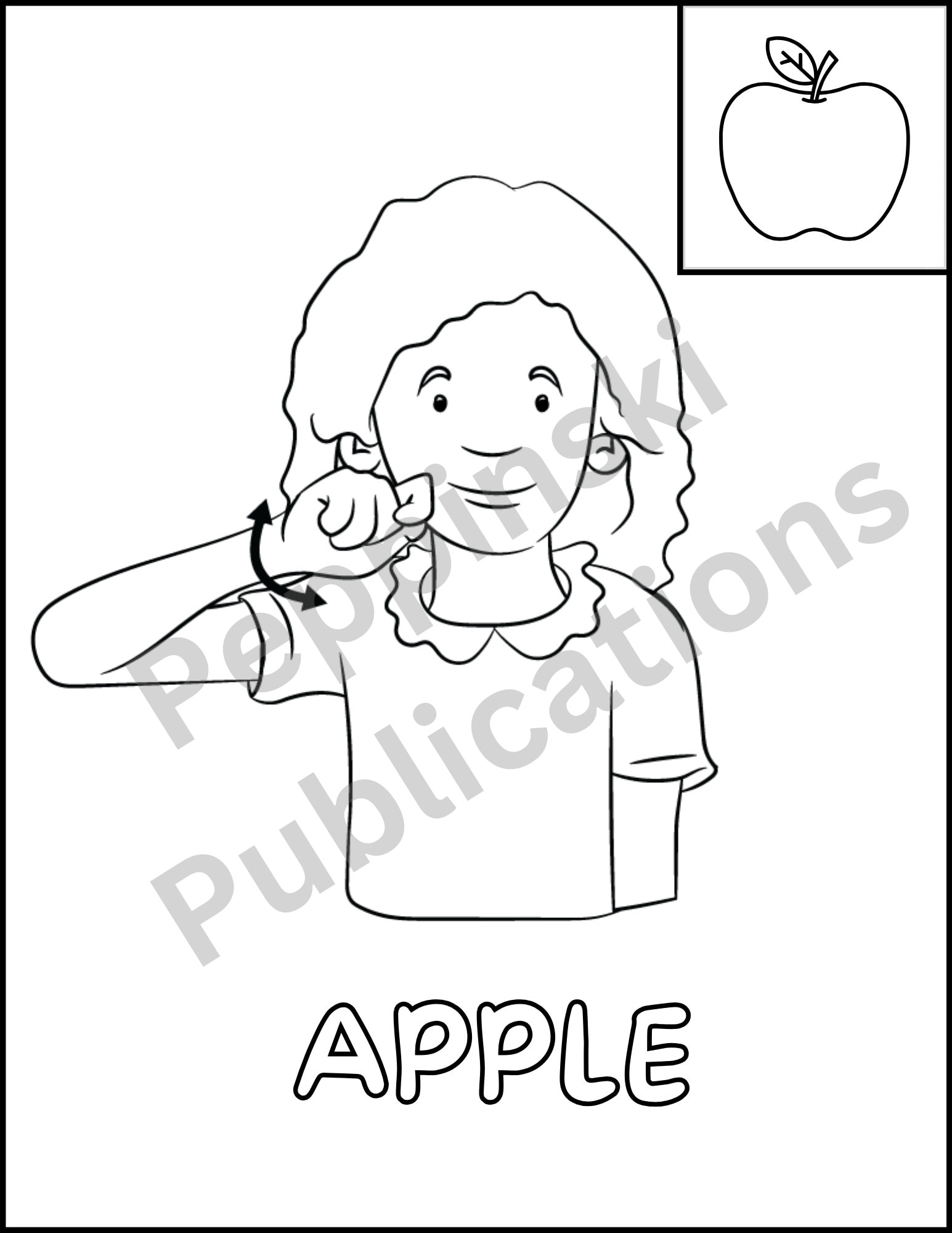 ASL Fruits Coloring Pages American Sign Language, Children Language ...