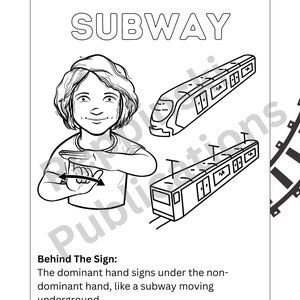 ASL Transportation Coloring Pages | ASL for Kids, American Sign ...