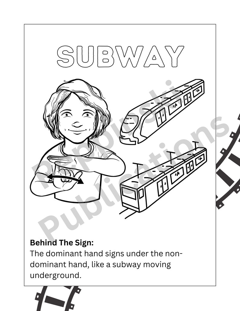 ASL Transportation Coloring Pages | ASL for Kids, American Sign ...