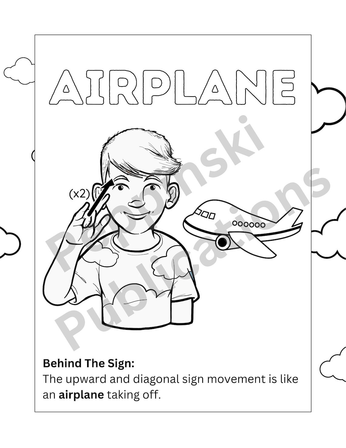 ASL Transportation Coloring Pages | ASL for Kids, American Sign ...