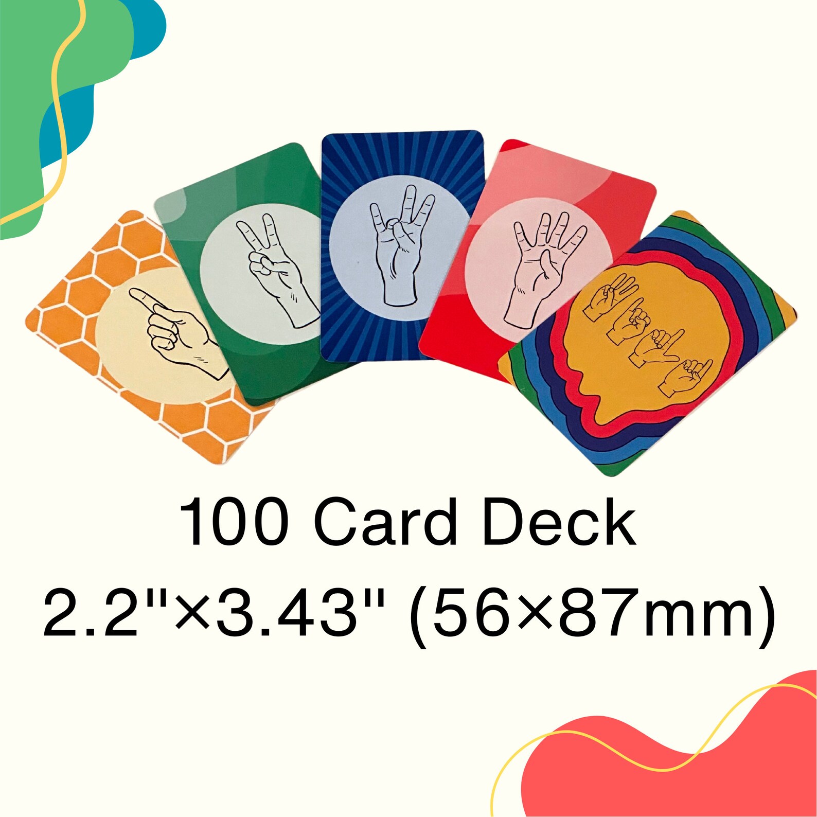 ASL Numbers Card Game Physical Product Educational Game, American Sign ...