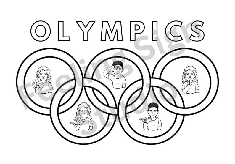 ASL Olympics Color Match Worksheet American Sign Language, Language ...