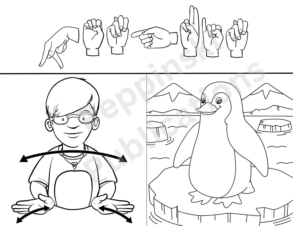 ASL Animal Coloring Pages Language Learning Resource, ASL for Kids - Etsy