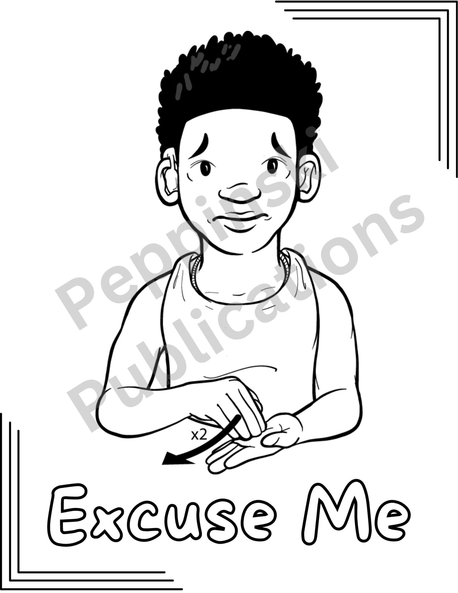 Common ASL Phrases Coloring Pages | American Sign Language, ASL for ...