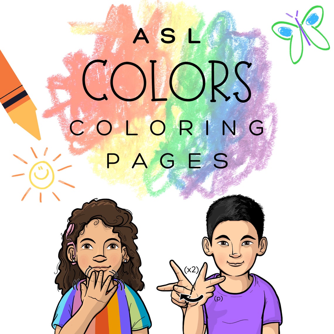 ASL Coloring Pages - Learn Your Colors! | Educational Resource ...