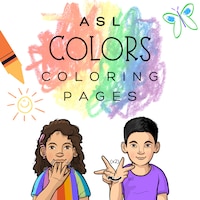 Coloring Page, "i Love You," ASL Hand Sign, Parent and Child Printable ...