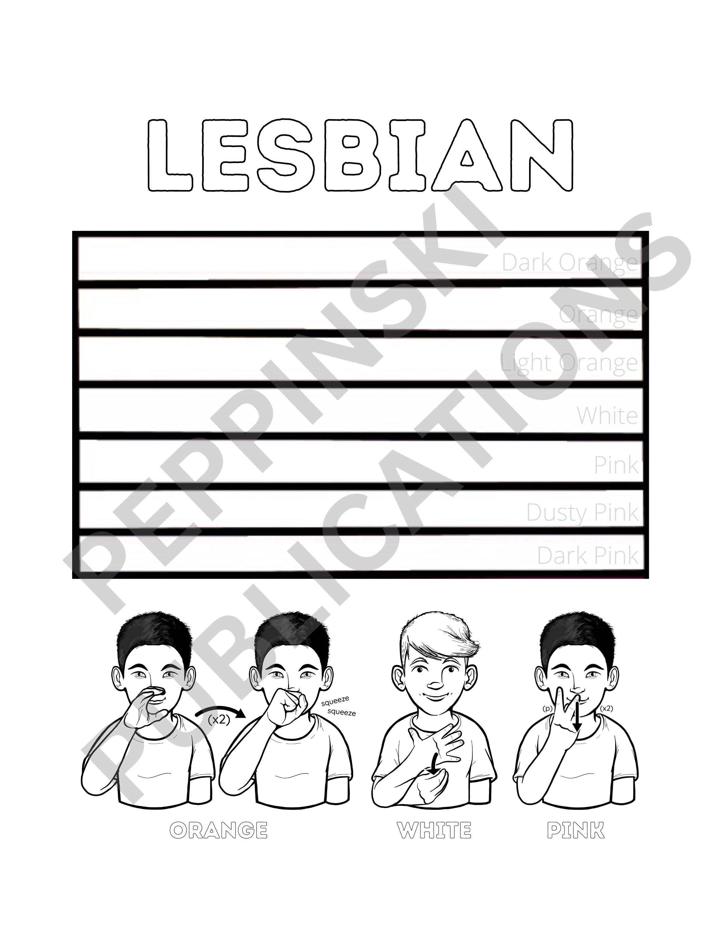 ASL Pride Flag Coloring Pages | American Sign Language, ASL Learner ...