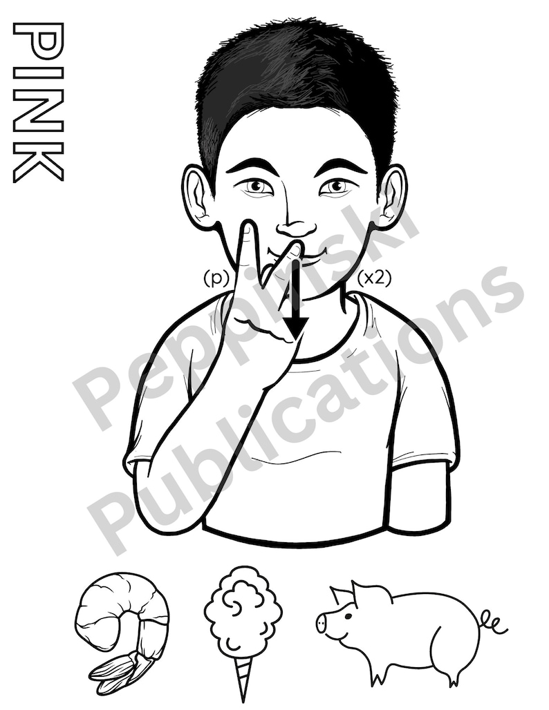 ASL Coloring Pages - Learn Your Colors! | Educational Resource ...