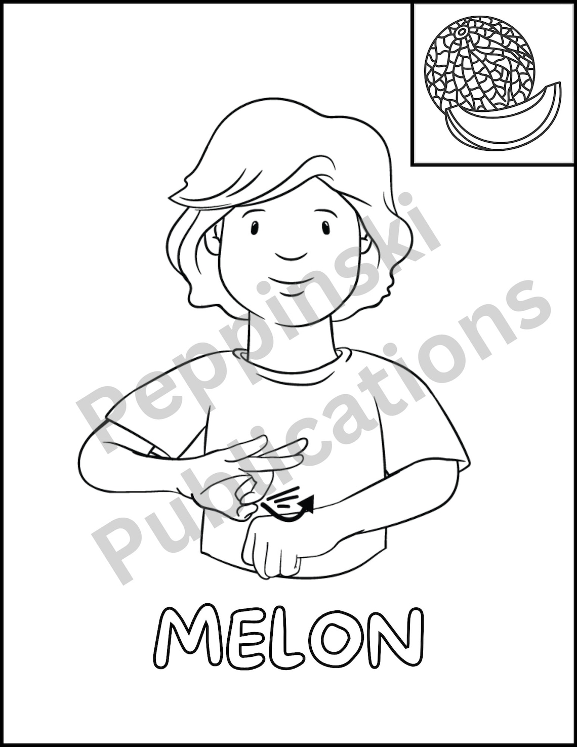 ASL Fruits Coloring Pages American Sign Language, Children Language ...