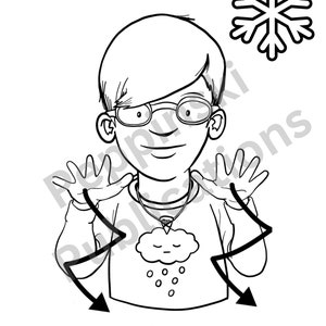 ASL Weather Signs Coloring Pages | Educational Coloring Pages, American ...