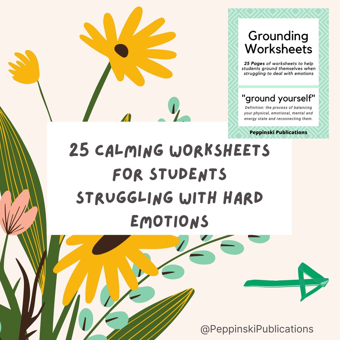 Calming Worksheets for Kids Emotional Grounding Worksheets - Etsy