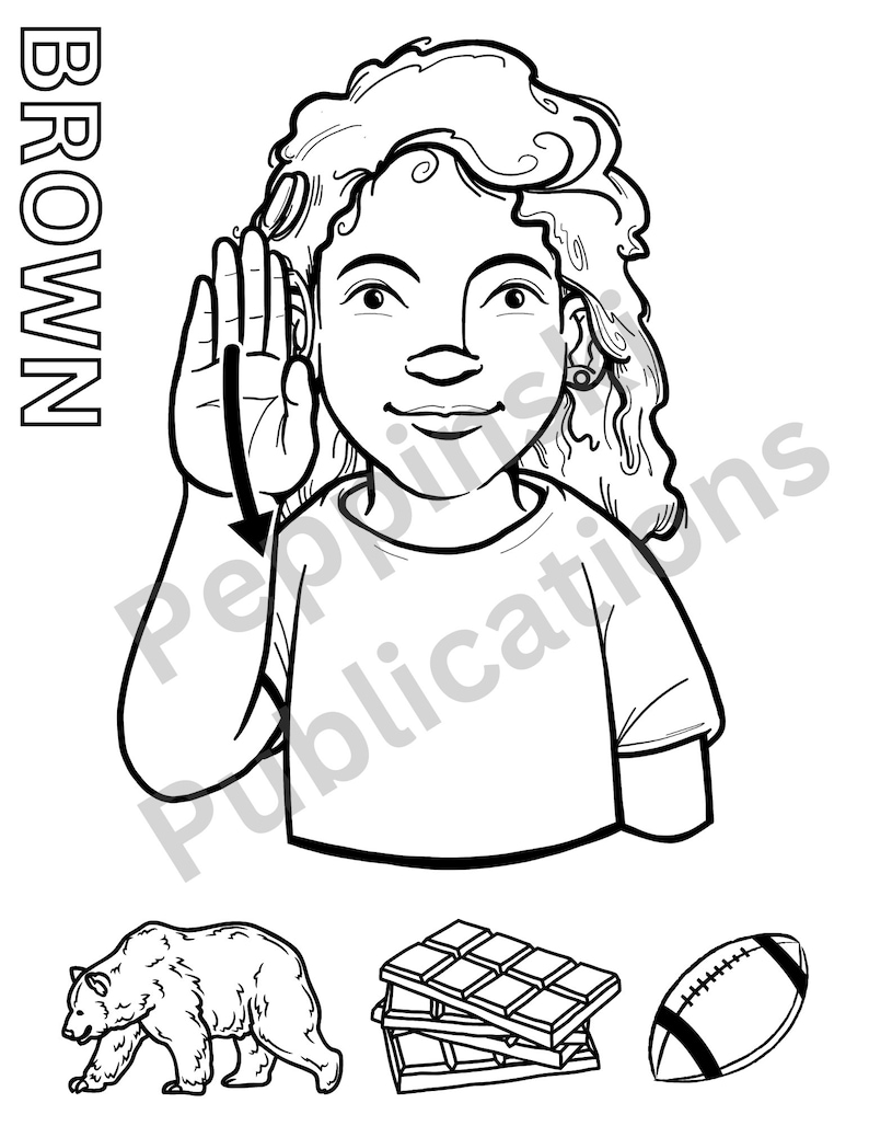 ASL Coloring Pages - Learn Your Colors! | Educational Resource ...