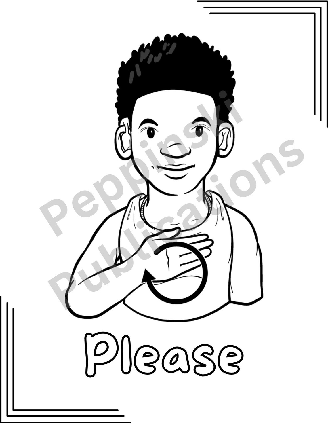 Common ASL Phrases Coloring Pages | American Sign Language, ASL for ...