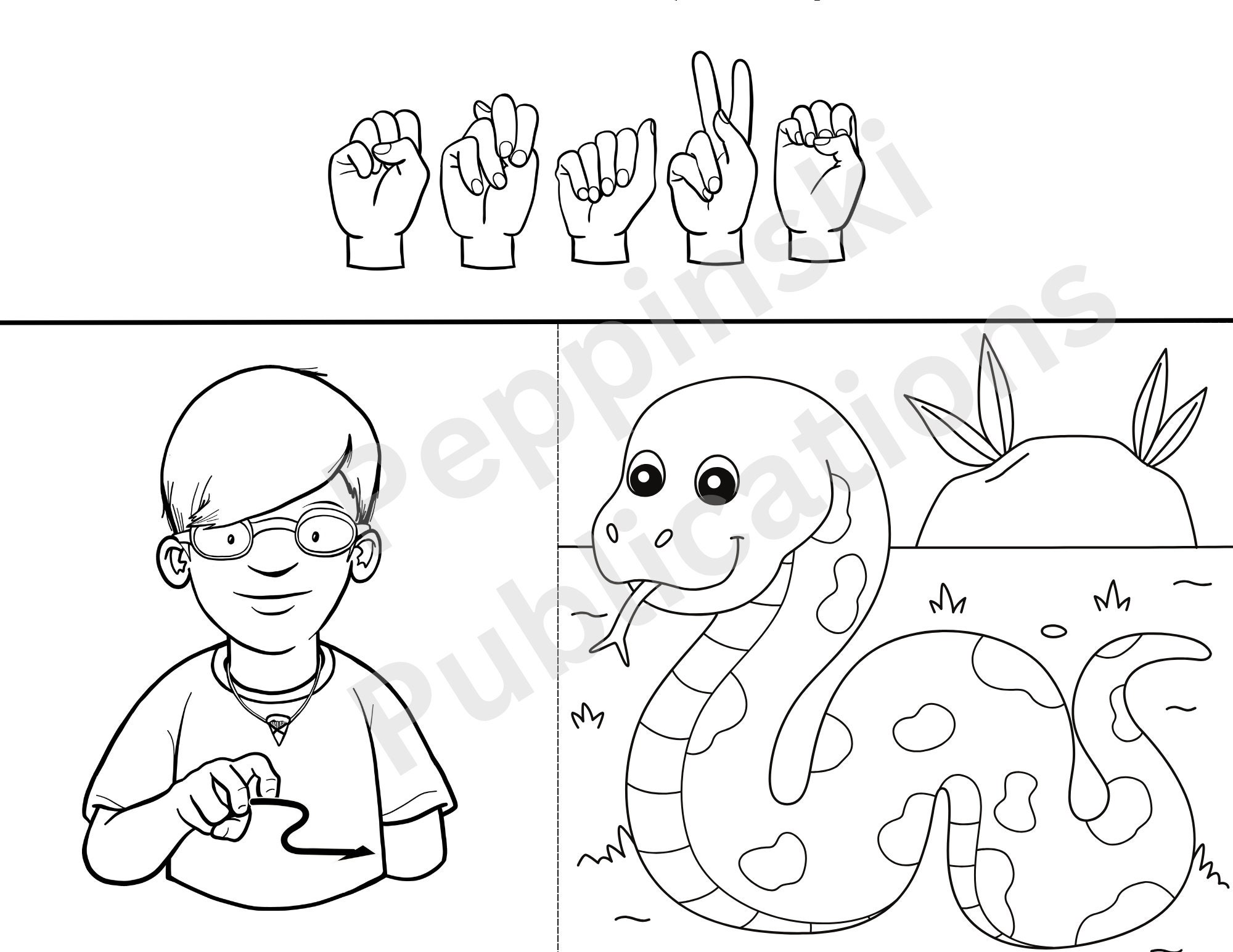 ASL Animal Coloring Pages | Language Learning Resource, ASL for Kids - Etsy