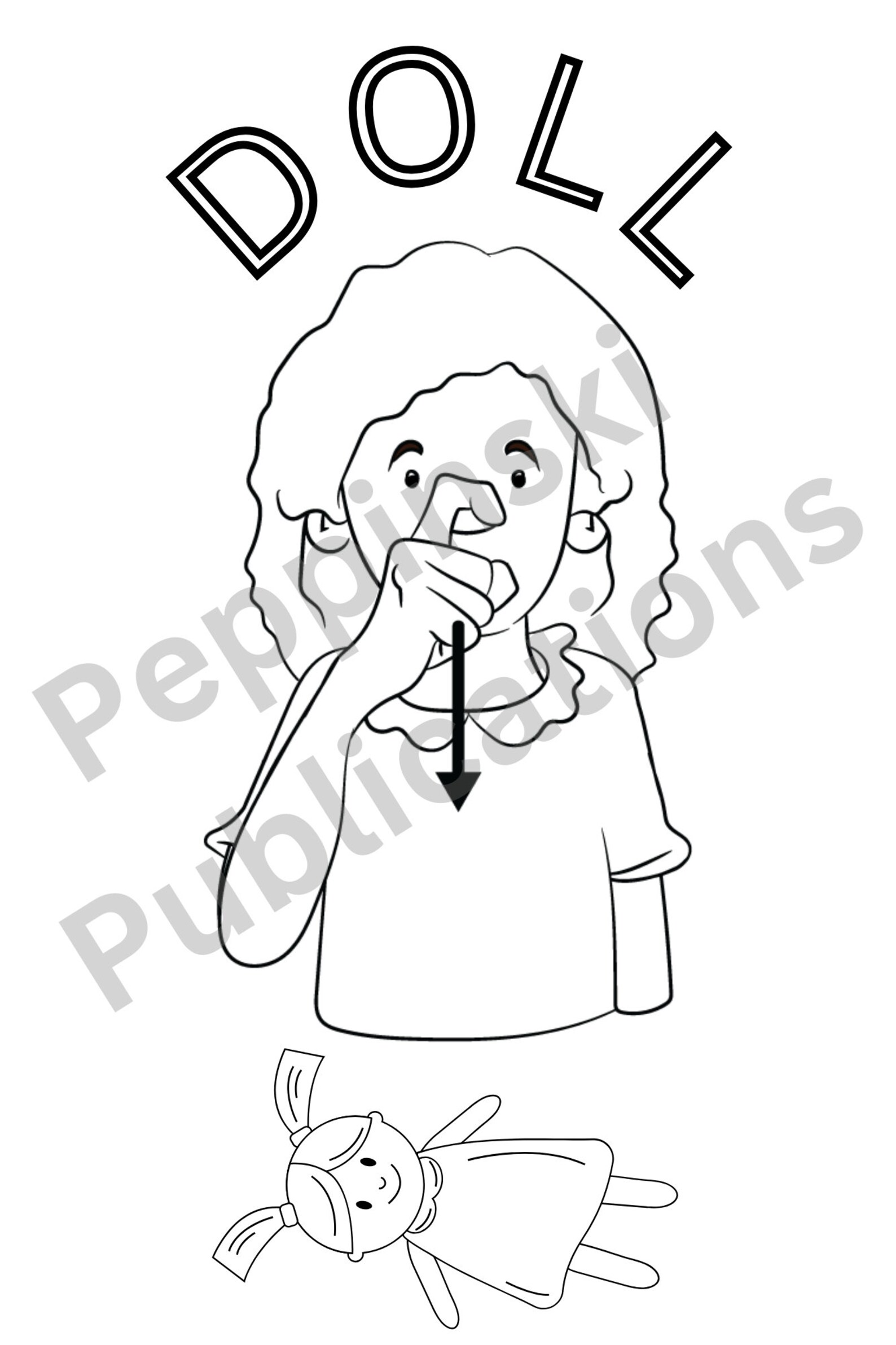 ASL Play Activities Coloring Pages | Early Language Early, American ...