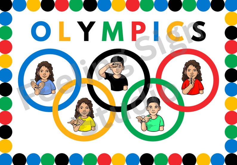 ASL Olympics Color Match Worksheet American Sign Language, Language ...
