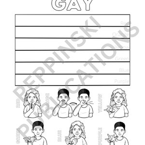 ASL Pride Flag Coloring Pages | American Sign Language, ASL Learner ...