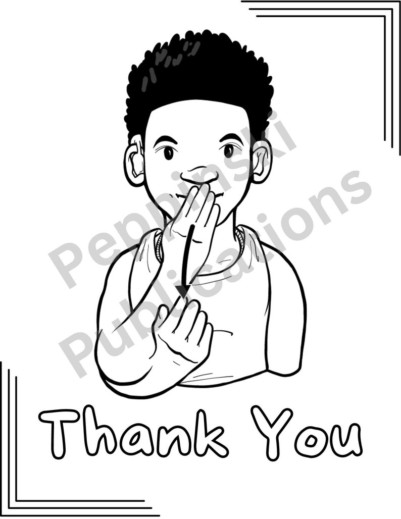 Common ASL Phrases Coloring Pages | American Sign Language, ASL for ...