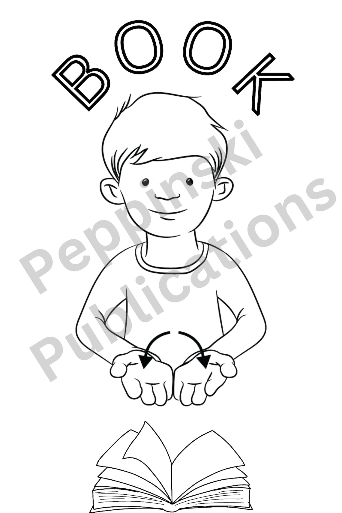 ASL Play Activities Coloring Pages | Early Language Early, American ...