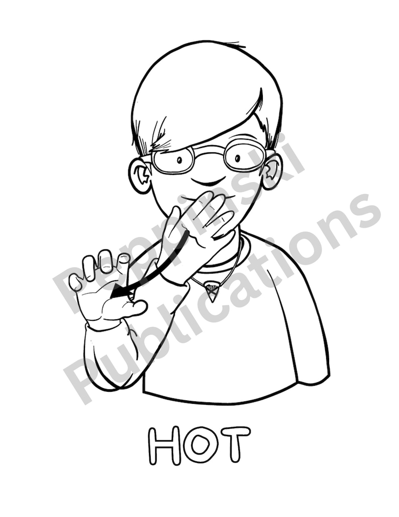 ASL Weather Signs Coloring Pages | Educational Coloring Pages, American ...