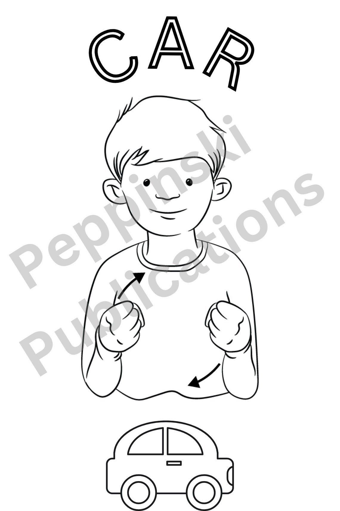 ASL Play Activities Coloring Pages | Early Language Early, American ...