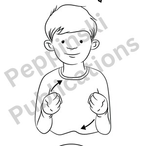 ASL Play Activities Coloring Pages | Early Language Early, American ...