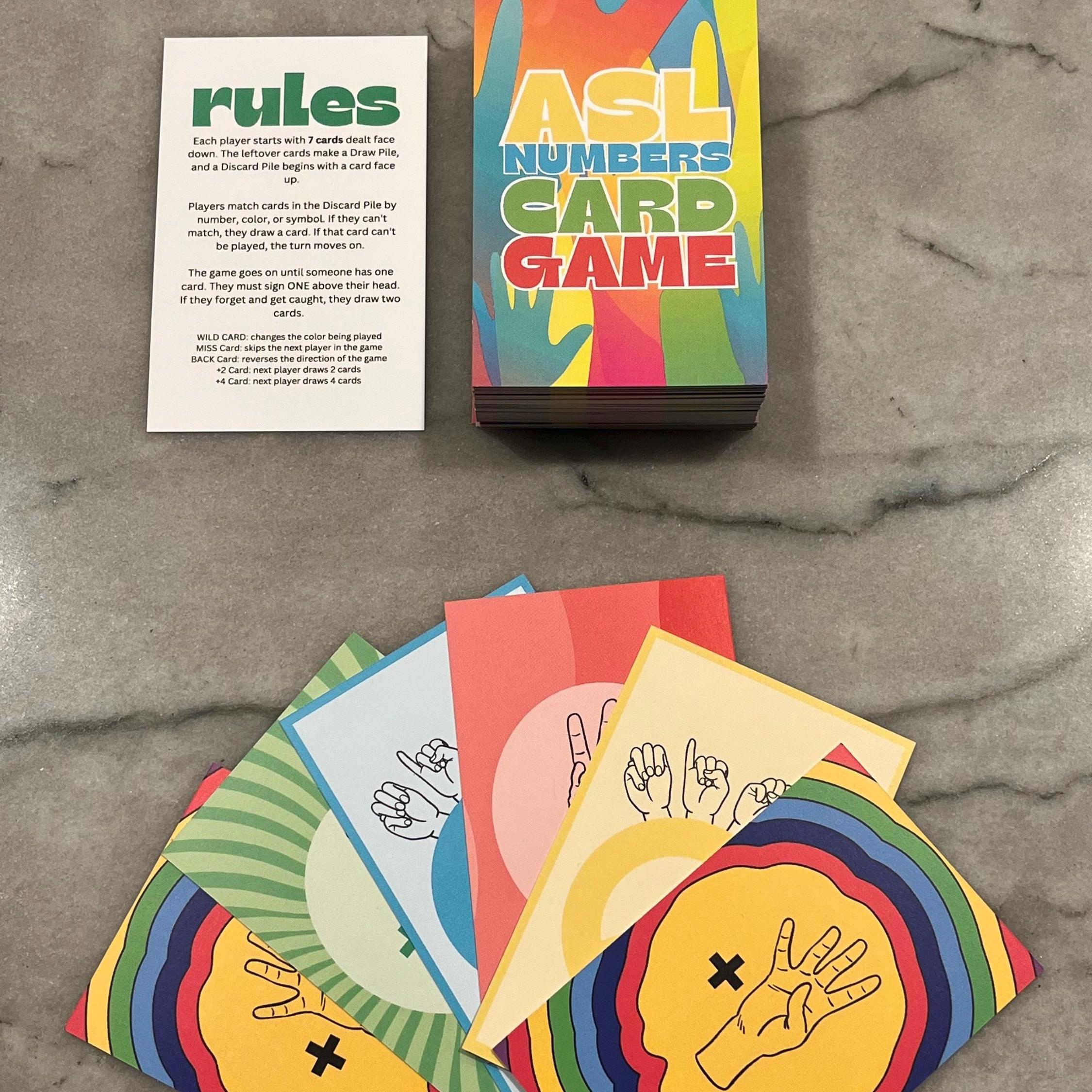 ASL Numbers Card Game - Physical Product | Educational Game, American ...