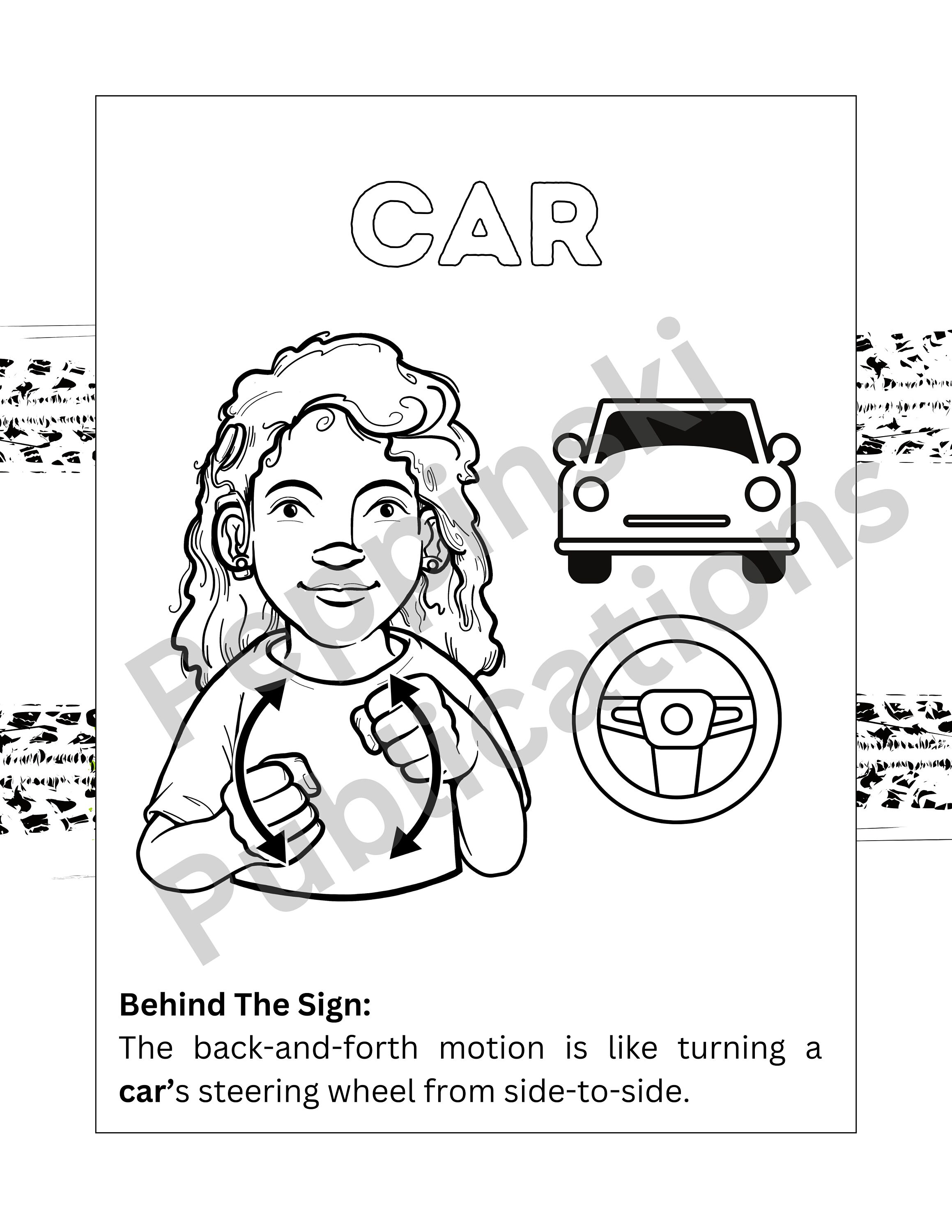 ASL Transportation Coloring Pages | ASL for Kids, American Sign ...