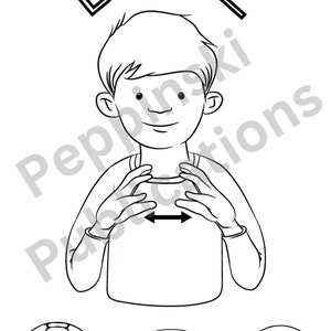ASL Play Activities Coloring Pages | Early Language Early, American ...