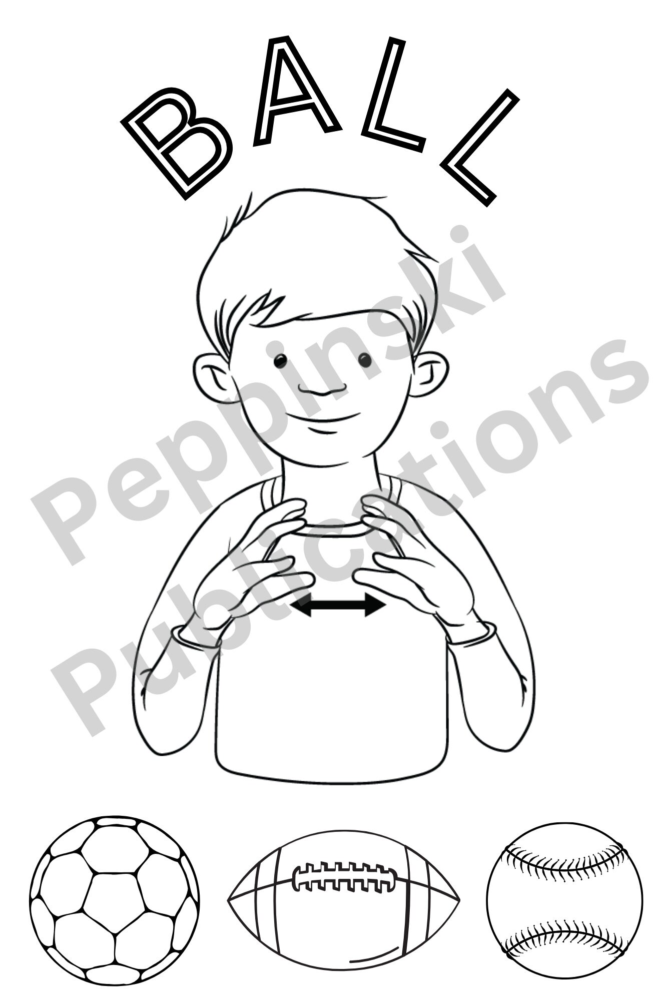 ASL Play Activities Coloring Pages | Early Language Early, American ...