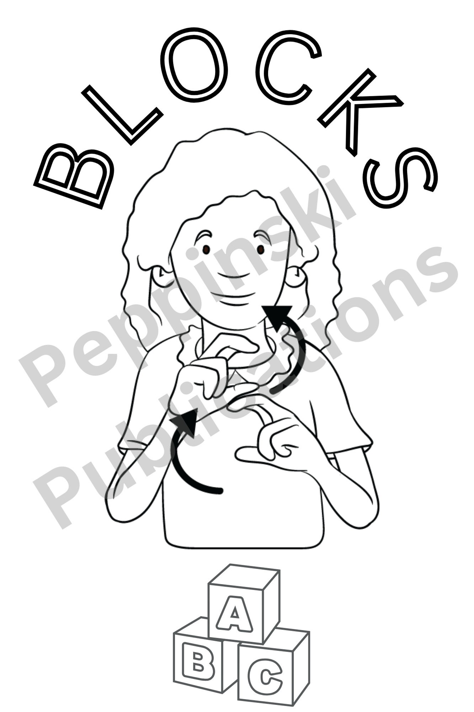 ASL Play Activities Coloring Pages | Early Language Early, American ...
