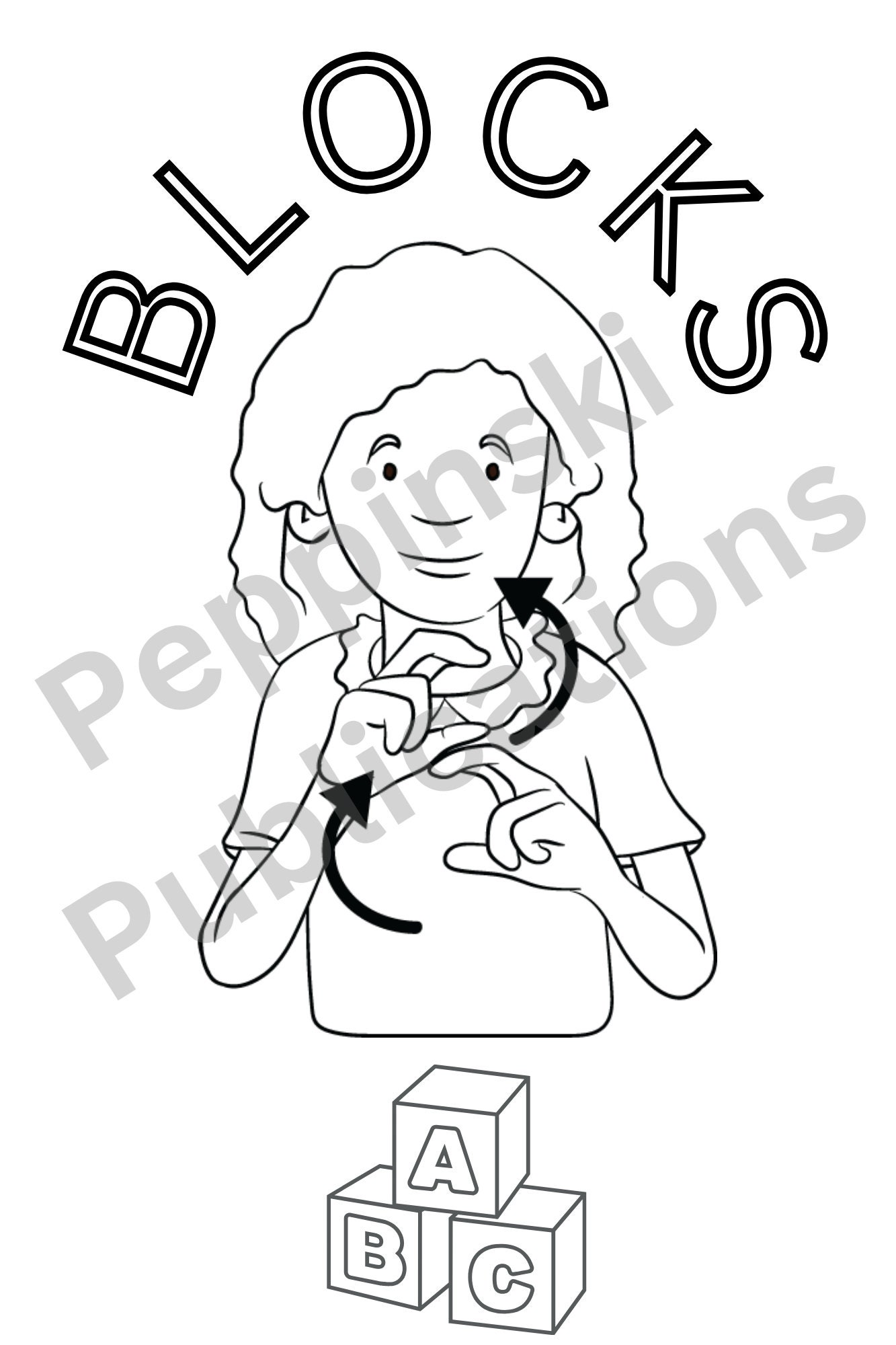 ASL Play Activities Coloring Pages | Early Language Early, American ...
