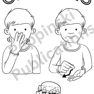 ASL Play Activities Coloring Pages | Early Language Early, American ...