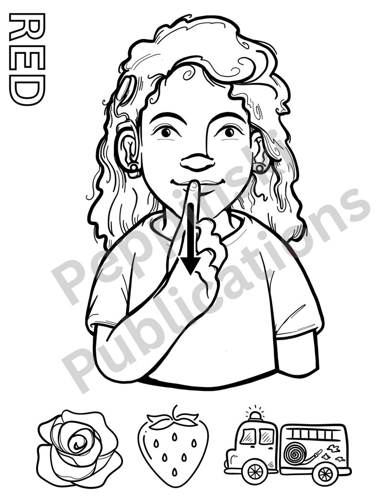 ASL Coloring Pages - Learn Your Colors! | Educational Resource ...