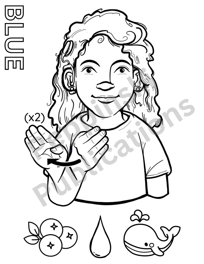 ASL Coloring Pages - Learn Your Colors! | Educational Resource ...