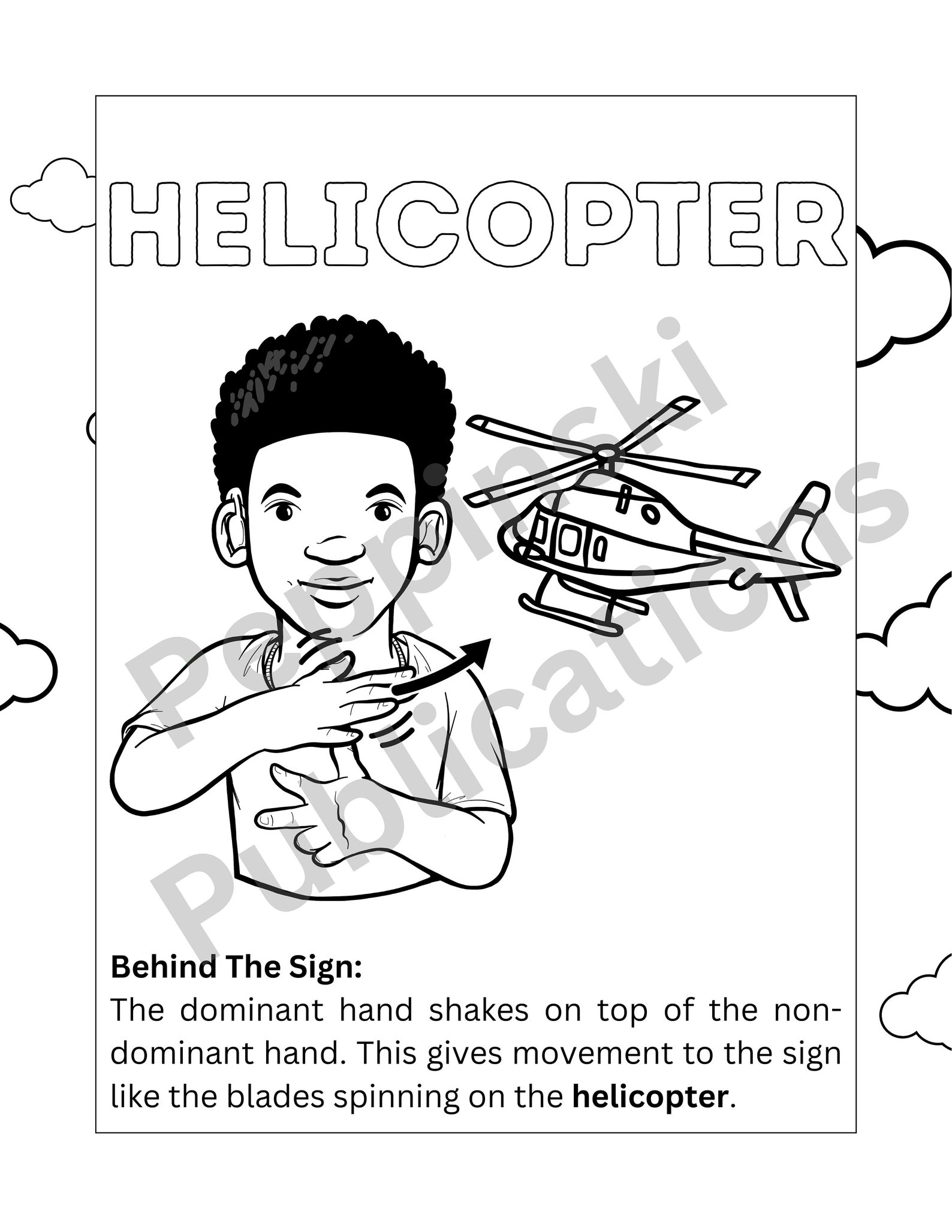 ASL Transportation Coloring Pages | ASL for Kids, American Sign ...