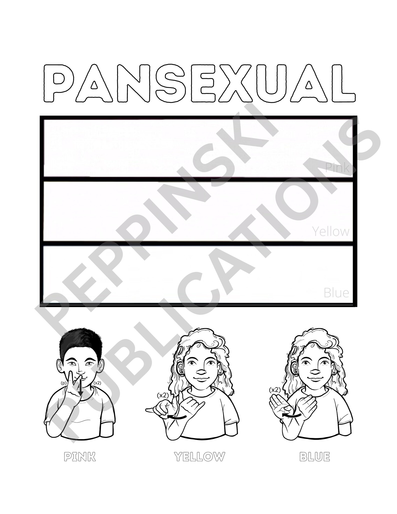 ASL Pride Flag Coloring Pages | American Sign Language, ASL Learner ...