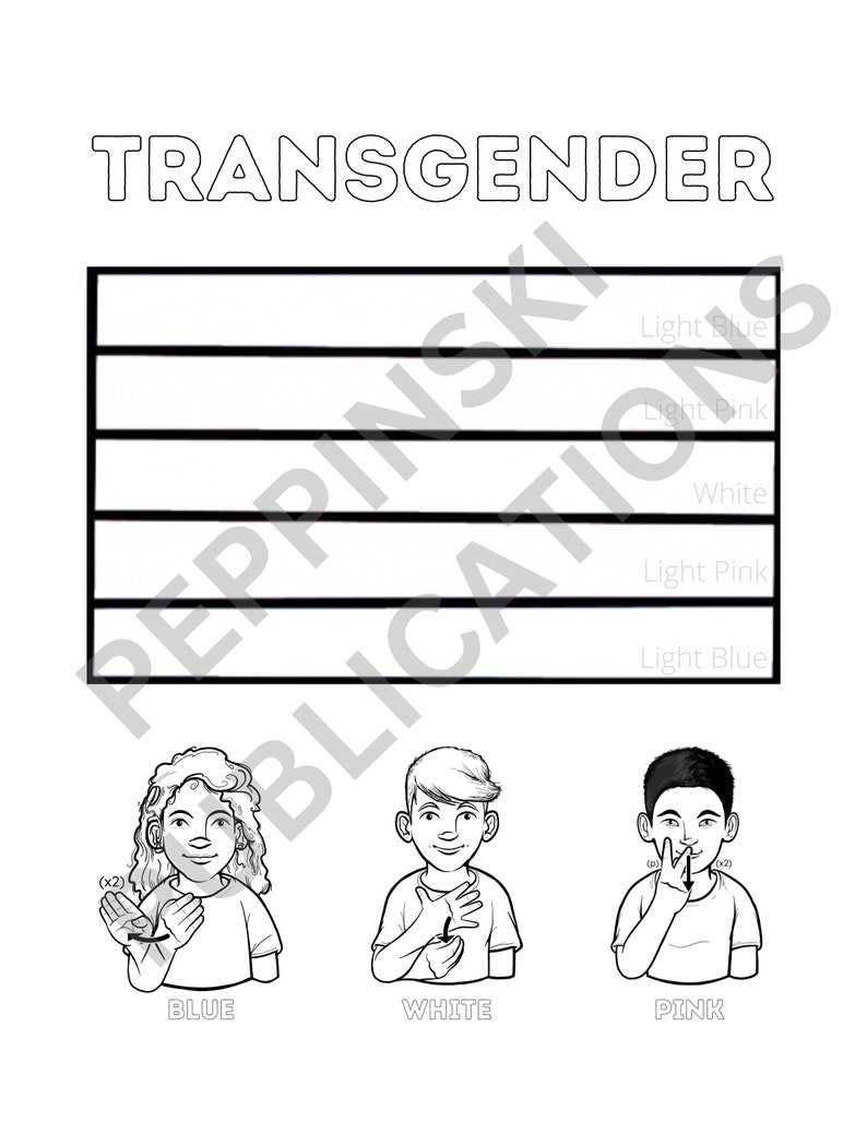 ASL Pride Flag Coloring Pages | American Sign Language, ASL Learner ...