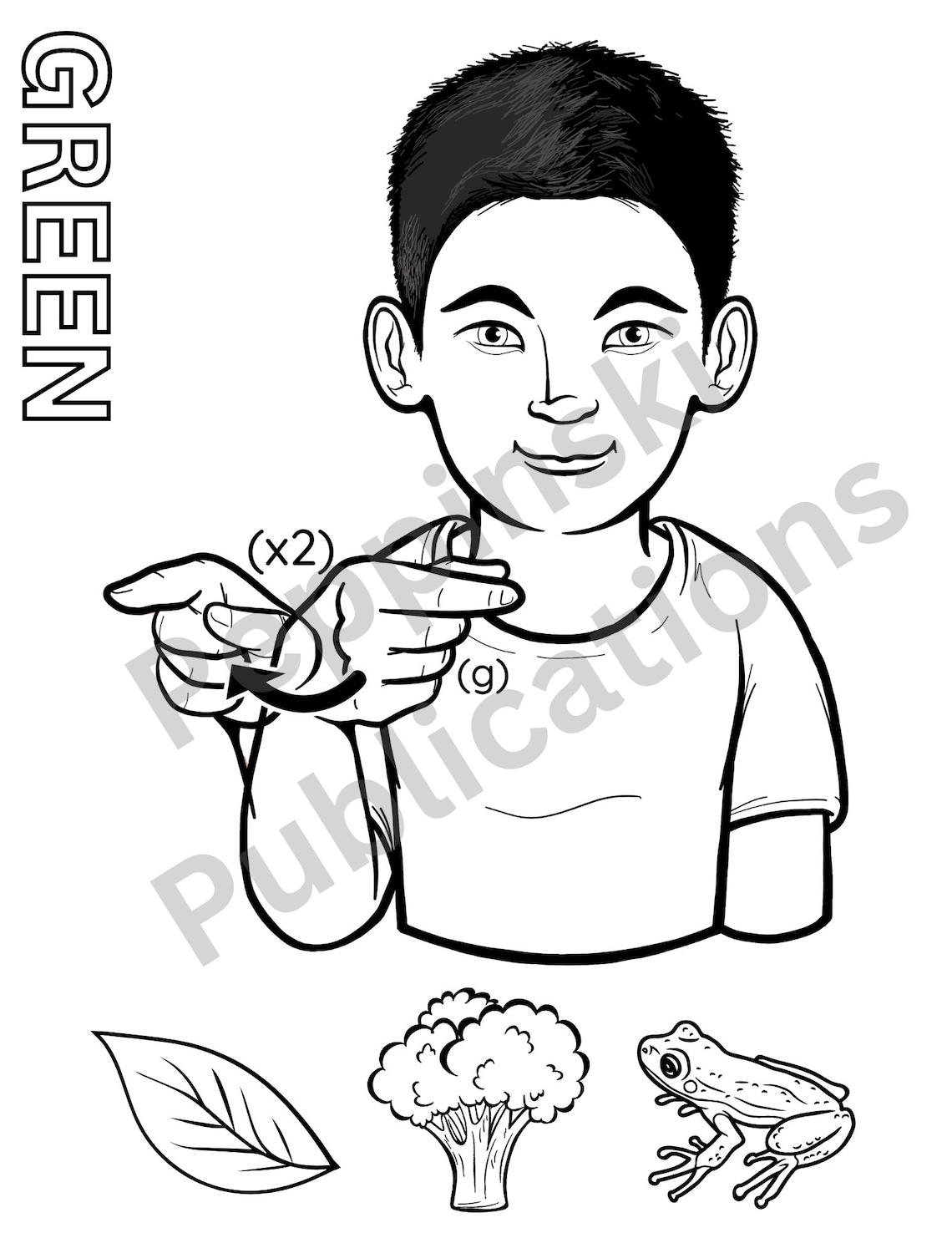 ASL Coloring Pages Learn Your Colors Educational Resource, American ...